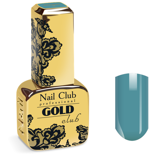 Nail Club professional Эмалевый гель-лак для ногтей с липким слоем GOLD CLUB 14 Atlantic Ocean, 13 мл.