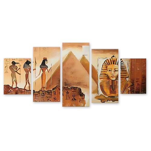 Модульная картина на холсте "Пирамиды Египта" 150x71 см