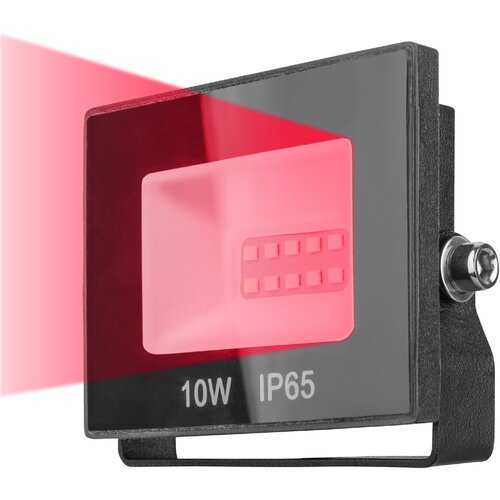 Прожектор светодиодный ОНЛАЙТ OFL-10-RED-BL-IP65-LED, 10 Вт, свет: красный