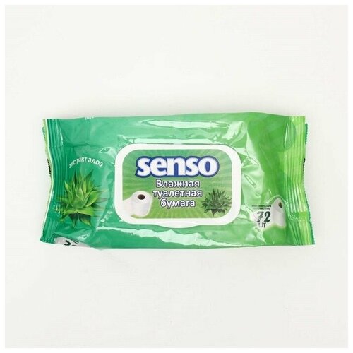 Влажная туалетная бумага "Senso" с экстрактом алое