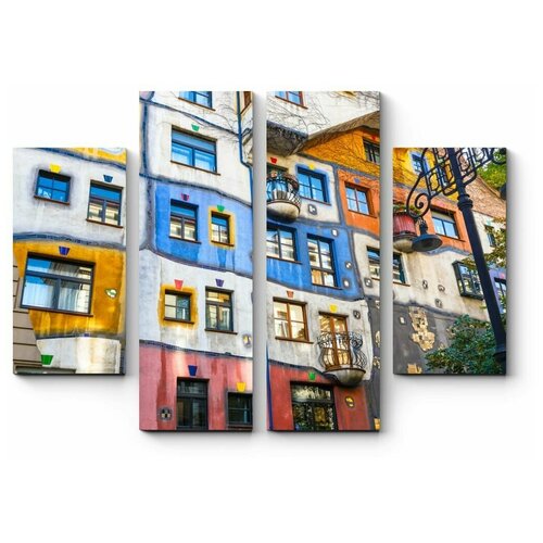 Модульная картина Красочные улочки Вены 100x75