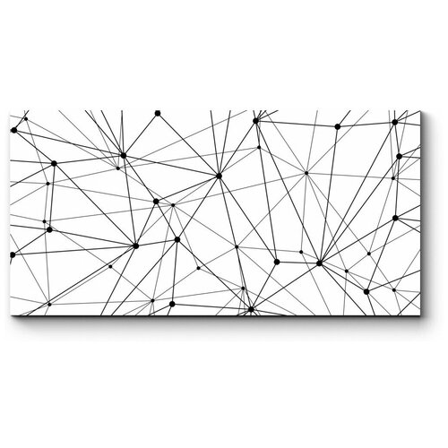 Модульная картина Точки и линии 140x70