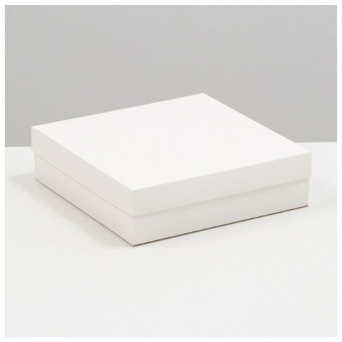 Коробка складная, крышка-дно, белая, 23 х 23 х 6,5 см