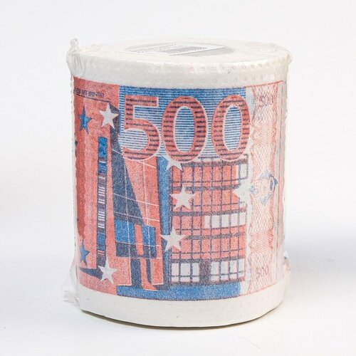 Русма Сувенирная туалетная бумага "500 евро", 9,5х10х9,5 см