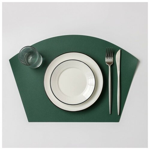 Салфетка сервировочная на стол «Тэм», 30×44 см, цвет зелёный