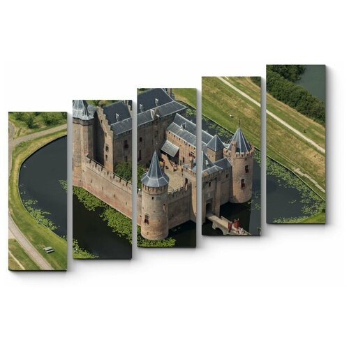 Модульная картина Средневековый замок Мейдерслот в Нидерландах180x126
