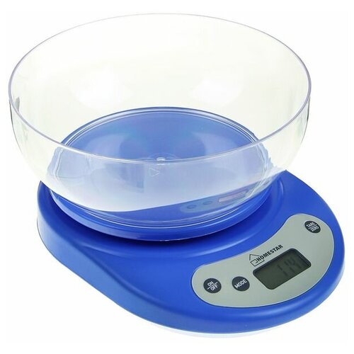 Весы кухонные HOMESTAR HS-3001, электронные, до 5 кг, автоотключение, голубые