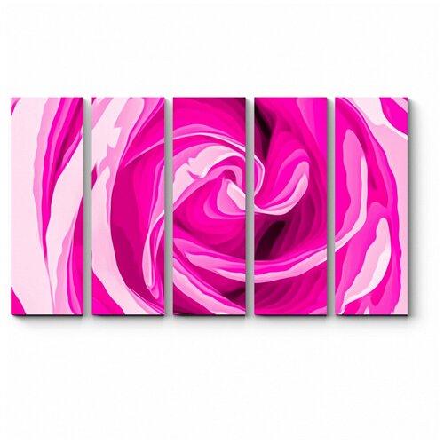 Модульная картина Розовая роза 90x54