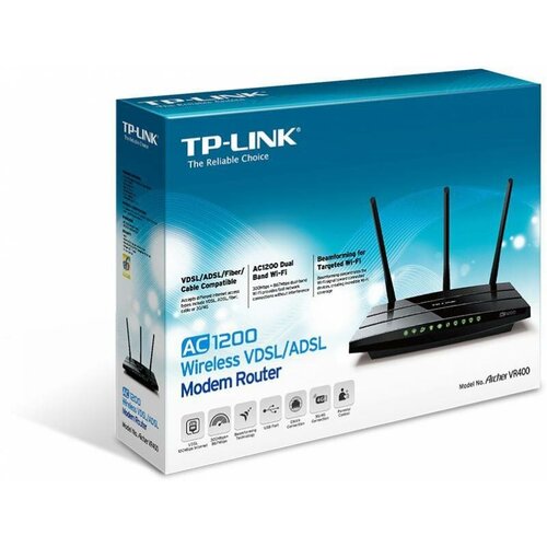 Роутер беспроводной TP-Link Archer VR400 AC1200 10/100/1000BASE-TX/VDSL/ADSL