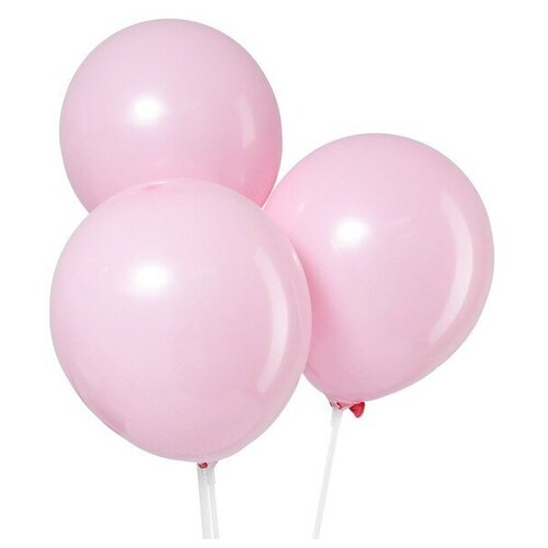 Воздушные шары LETI 12", пастель, латекс, в наборе 5 шт., цвет светло-розовый