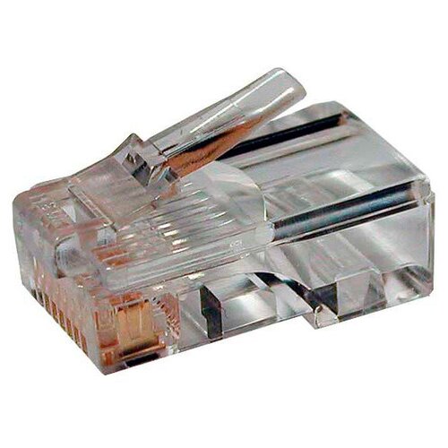 Коннектор Hyperline PLUG-8P8C-U-C5-100 UTP кат.5e RJ45 прозрачный упак.100шт