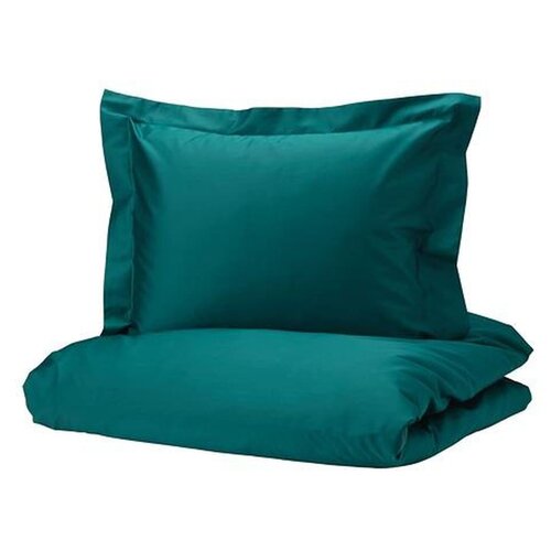 Комплект постельного белья ARUA LUKT, 1,5-спальный, сатин, темно-зеленый