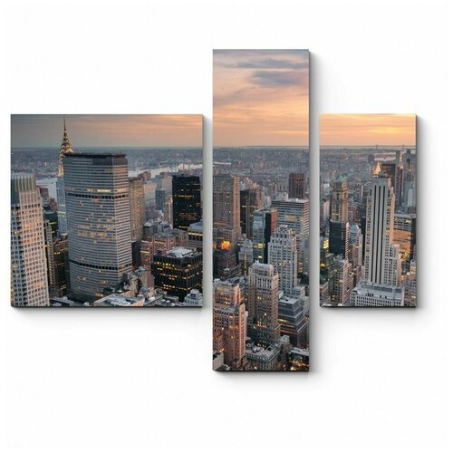 Модульная картина Небоскребы Нью-Йорка90x74