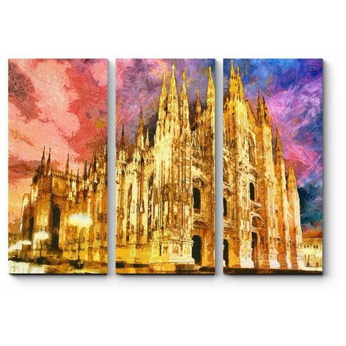 Модульная картина Вечерние краски Милана 100x72