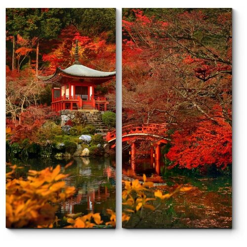 Модульная картина Красная осень в Киото60x60