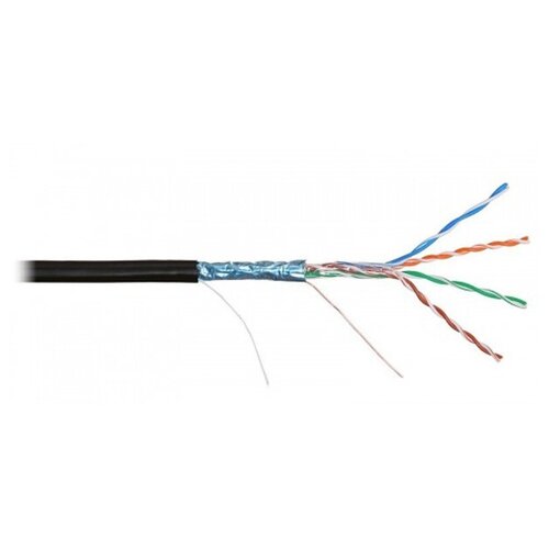 Кабель витая пара для локальной сети LAN FTP4 CAT5E 24AWG CCA PE RIPO outdoor уличный 100 метров 001-122003/100