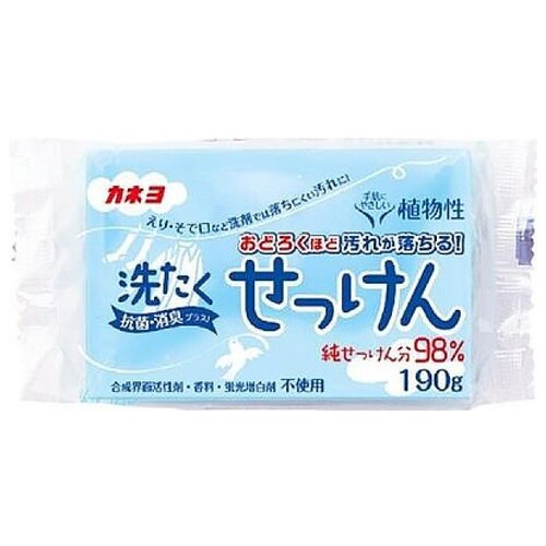 Хозяйственное мыло Kaneyo для удаления стойких пятен 98%, 0.19 кг