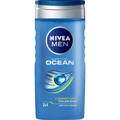 Гель-шампунь для душа Nivea Men Arctic oceanдревесно-пряный, 250 мл, 280 г