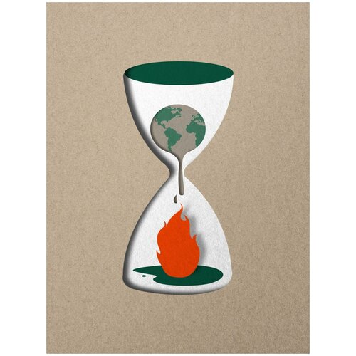 Постер / Плакат / Картина Планета как песочные часы 50х70 см в подарочном тубусе