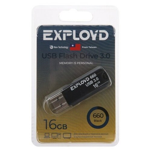 USB флэш-накопитель EXPLOYD EX-16GB-660-Black USB 3.0