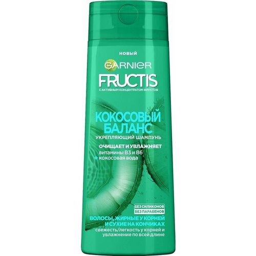 GARNIER Fructis Шампунь для волос Кокосовый баланс 400 мл