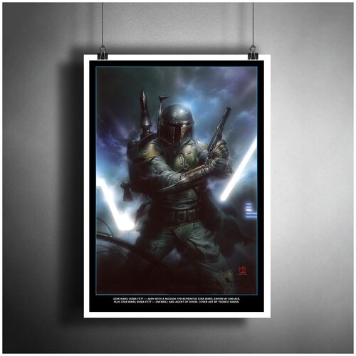Постер плакат для интерьера "Звёздные Войны: Боба Фетт. Star Wars: Boba Fett"/ Декор дома, офиса, комнаты A3 (297 x 420 мм)