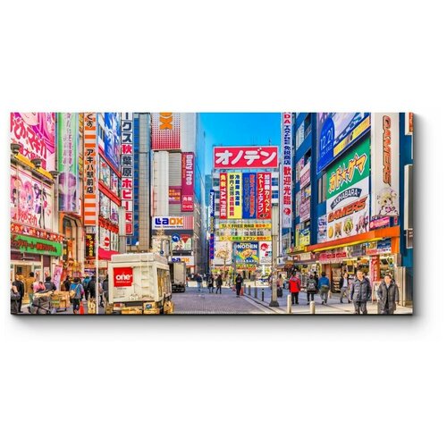 Модульная картина Пестрящий рекламой токийский центр140x70