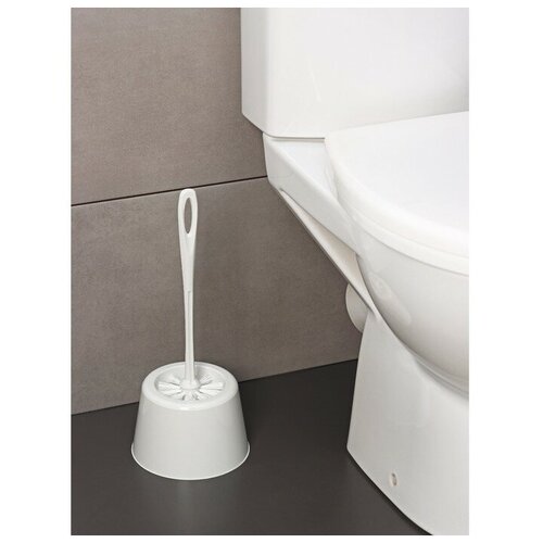 Комплект для туалета: ёршик с подставкой Rambai, d=15.5 см, h=35 см, цвет серый