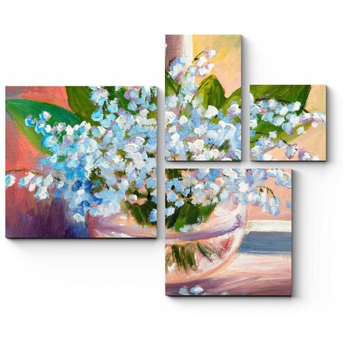 Модульная картина Весны прекрасные цветы 182x152