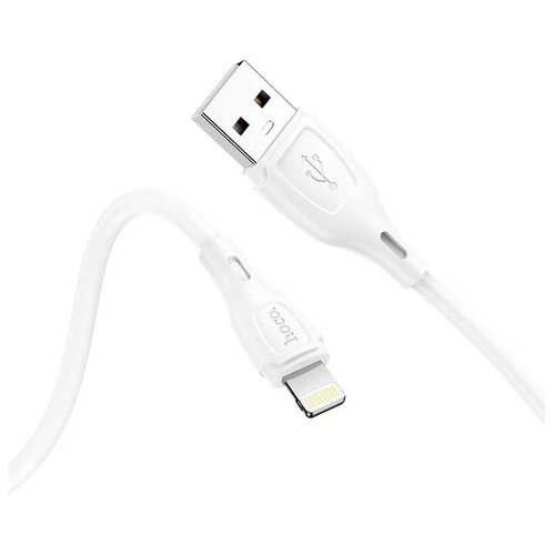 Кабель USB HOCO X61 Ultimate silicone для Lightning, 2.4 A, длина 1.0 м, белый