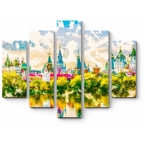 Модульная картина Измайловский Кремль солнечным днем, Москва 95x76