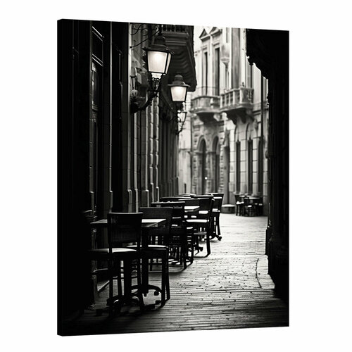 Интерьерная картина 50х70 "Италия: улочки и кафе"