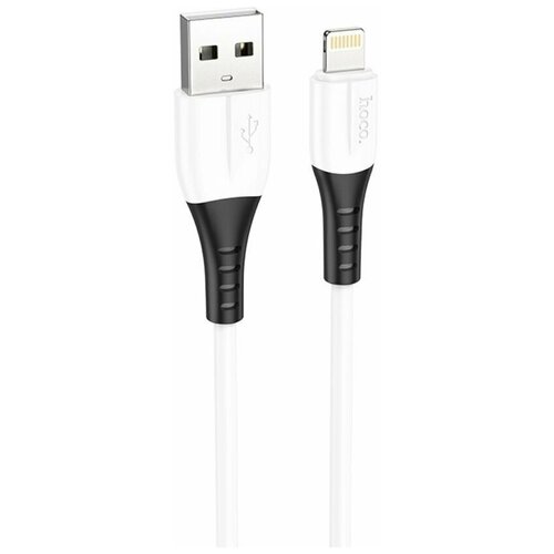 USB кабель HOCO X82 Lightning 8-pin 2.4А силикон 1м (белый)