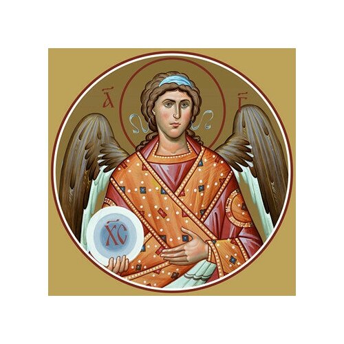 Освященная икона на дереве ручной работы - Ангел (на Царские врата), 15х20х1,8 см, арт Ид4538