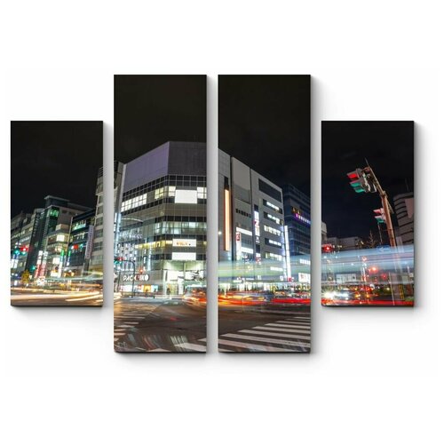 Модульная картина Ночной Киото90x68