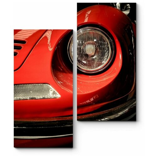 Модульная картина Фронтальные детали Ferrari 80x100