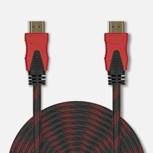 HDMI кабель 1,5м / HDMI-HDMI / Кабель hdmi 2.0 / 1080 FullHD 4K UltraHD / Черно-Красный