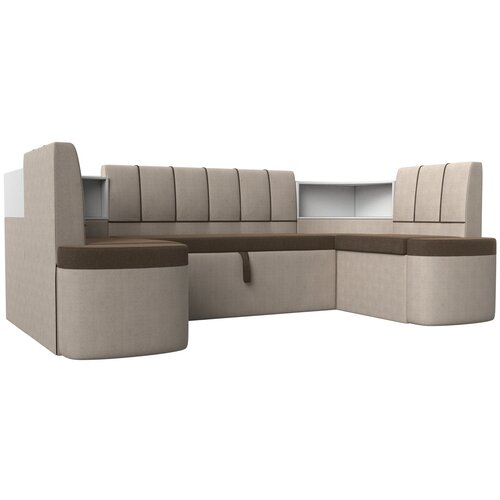 П-образный диван Тефида, Рогожка, Модель 114224