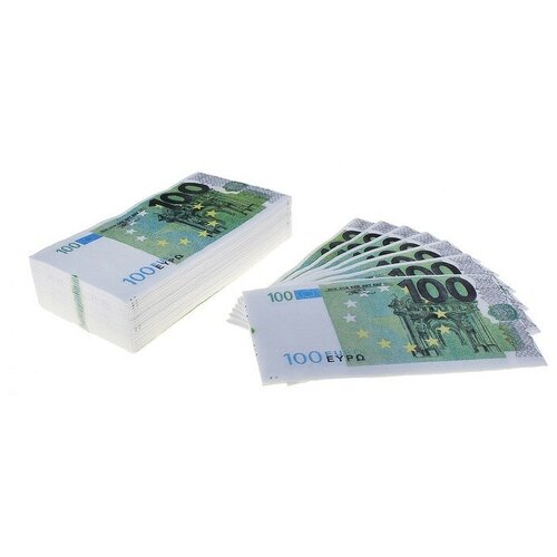 Русма Сувенирные салфетки "100 евро", 2-х слойные, 25 листов, 33х33 см