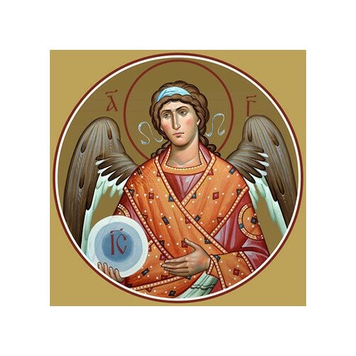 Освященная икона на дереве ручной работы - Ангел (на Царские врата), 15x20x3,0 см, арт Ид4536