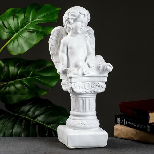 Хорошие сувениры Фигура "Ангел на пьедестале" белый 15х15х42см