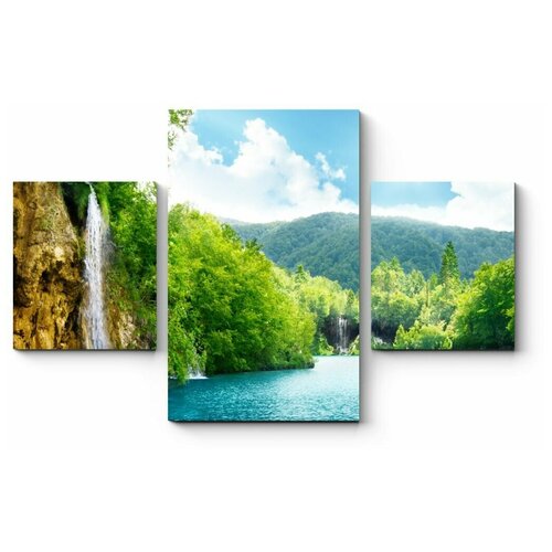 Модульная картина Водопад в лесах Хорватии 110x72