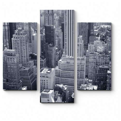 Модульная картина Черно-белый Нью-Йорк130x117
