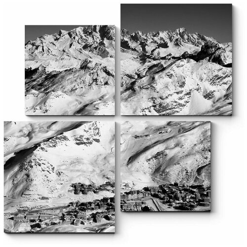 Модульная картина Могущественные горы 60x60