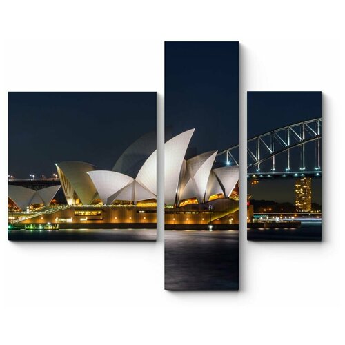 Модульная картина Огни ночного Сиднея100x83