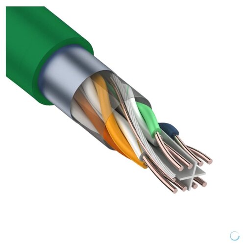 Rexant (01-0172) Кабель F/UTP, CAT 6, нг(А)-HFLTx 4х2х0,575 мм, 23AWG, внутренний, зеленый Rexant