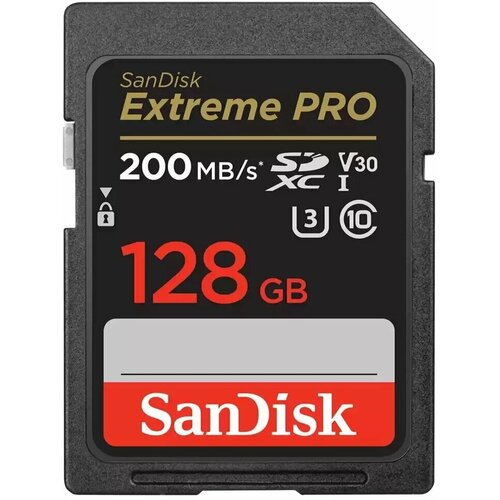 Карта памяти 128Gb SanDisk Extreme SDXC Class 10 UHS-I U3 V30 (180/90 MB/s)
