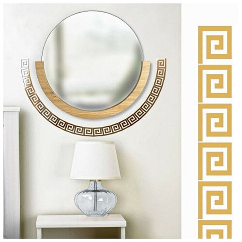 Декор настенный "Лабиринт", из акрила, зеркальный, 10 элементов 10 х 10 см, золото