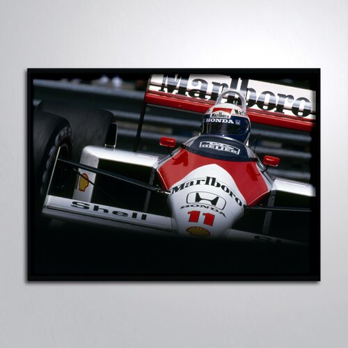 Постер в раме/Болид формулы 1 Айртон Сенна mclaren honda f1 Senna