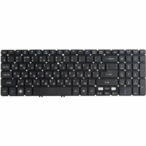 Клавиатура для ноутбука Rocknparts Acer Aspire V5, V5-531, V5-571, M3-581, M5-581, V7-581, V5-573, V5-572, V5-552, V5-551, TravelMate P455 [NK. I1713.00W] Black, No Frame, гор. Enter